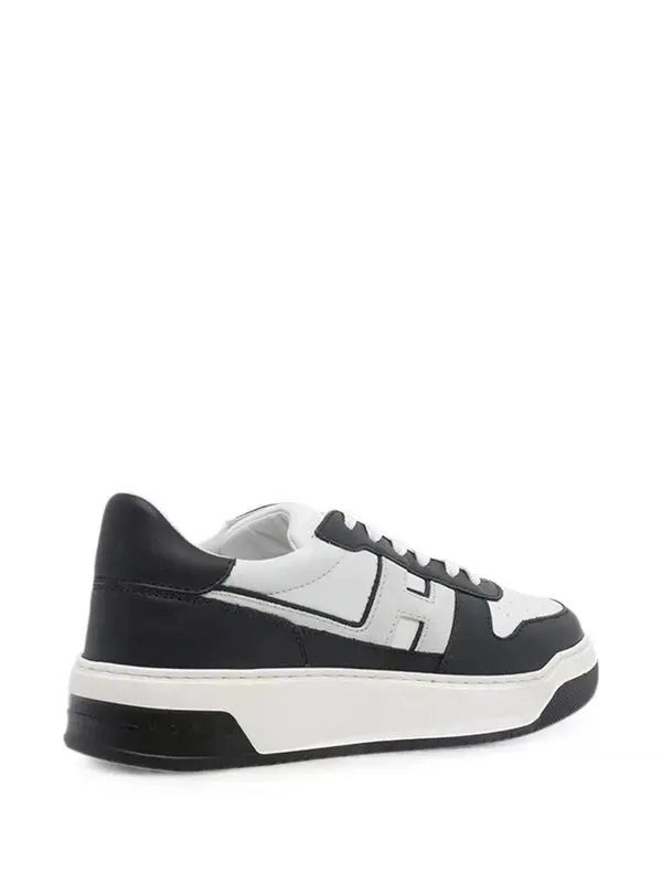 Hogan Logo-patch Panelled Leather Sneakers