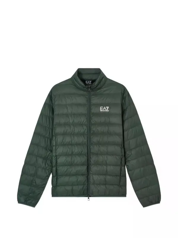 EA7 Logo-print Quilted Jacket - Green