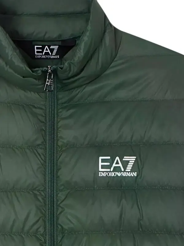 EA7 Logo-print Quilted Jacket