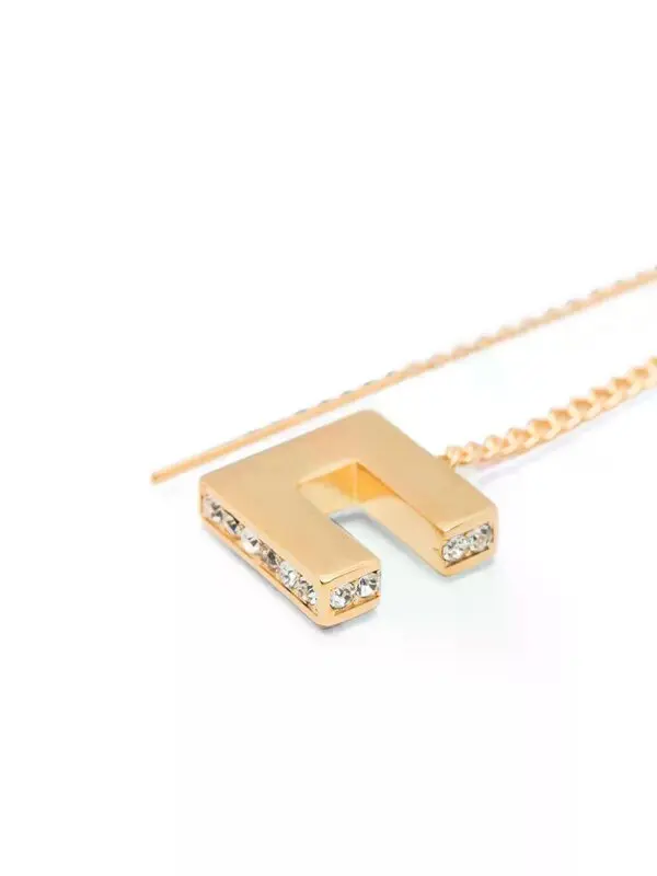 Elisabetta Franchi Logo-pendant Threader Earrings