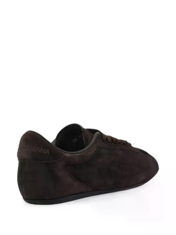 Dolce & Gabbana Logo Plaque Calf Suede Sneakers