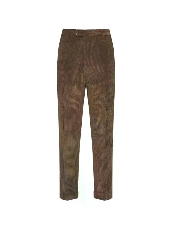 BARBA NAPOLI Corduroy Pleated Trousers