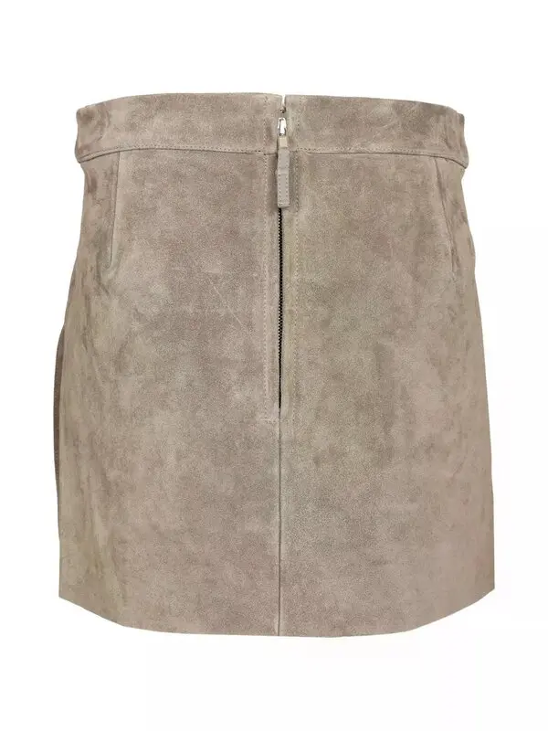 Rick Owens Fog Straight Mini Skirt - Grey