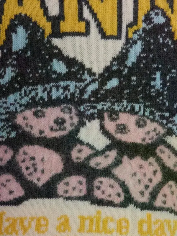 GANNI Graphic Intarsia Crew-neck Sweater