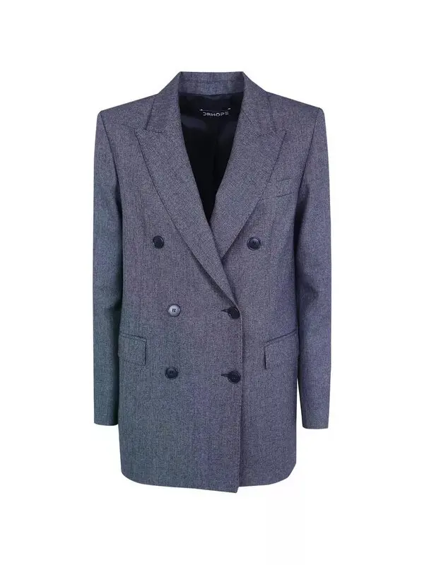 DRHOPE Double-breasted Peak-lapel Blazer