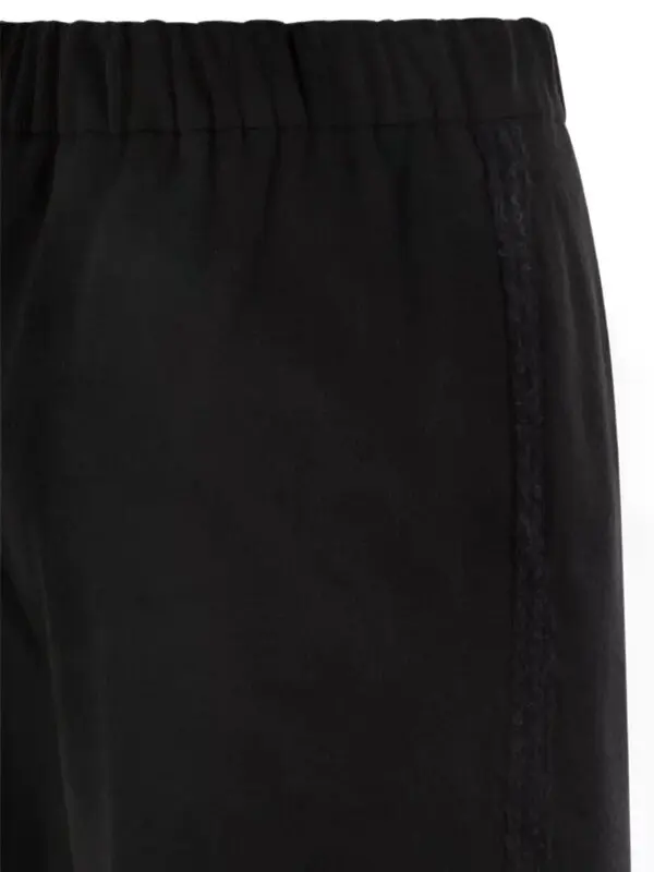 Herno Flannel-effect Knitted-trim Trousers