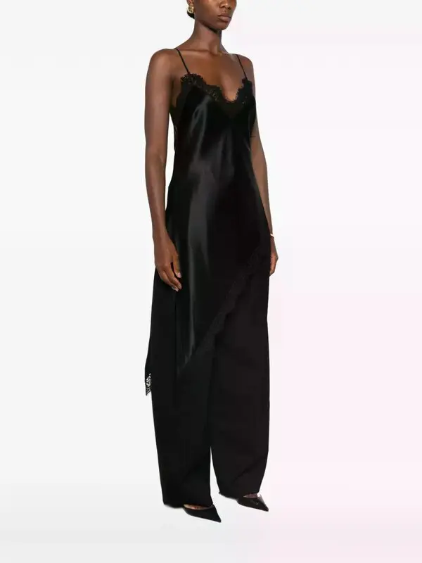 NISSA Lace-trim Asymmetric Top