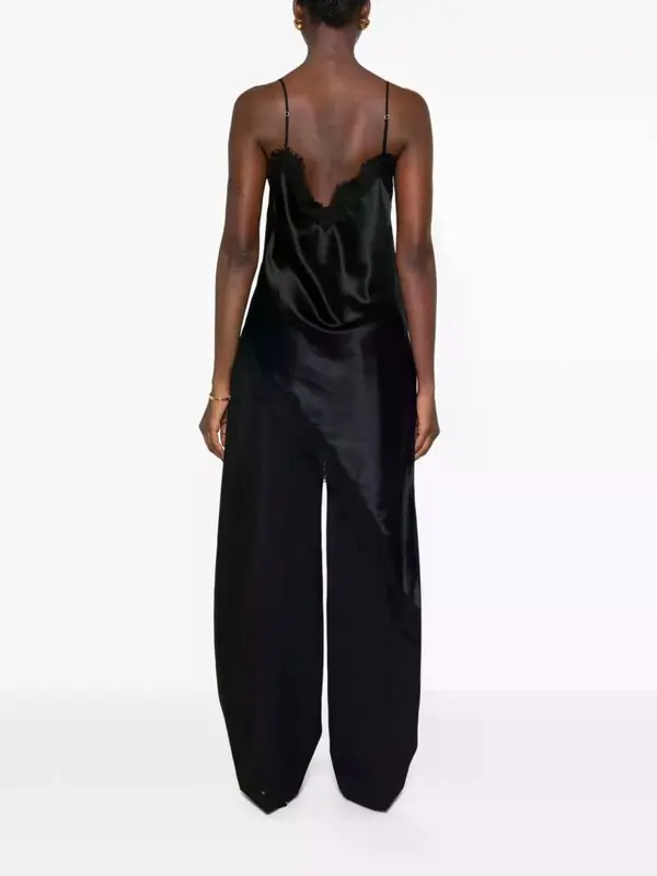 NISSA Lace-trim Asymmetric Top