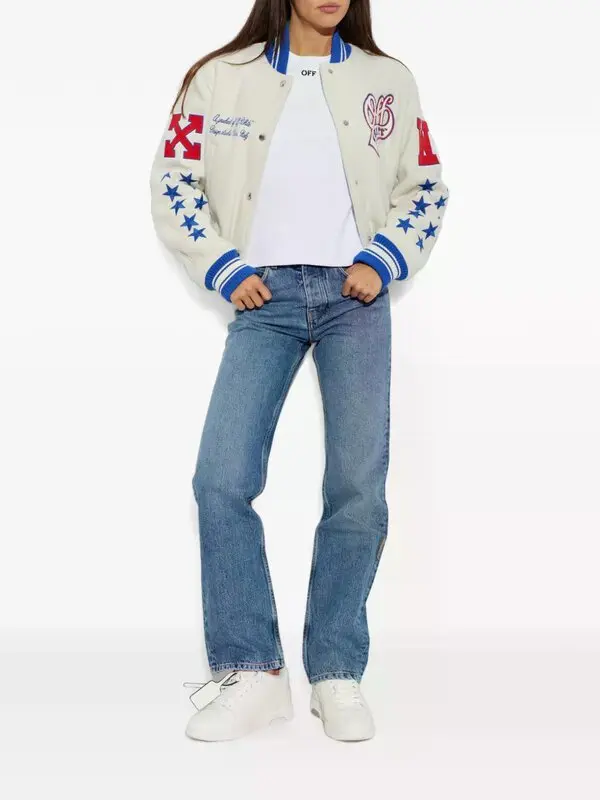Off-White Embroidered-logo Ribbed T-shirt