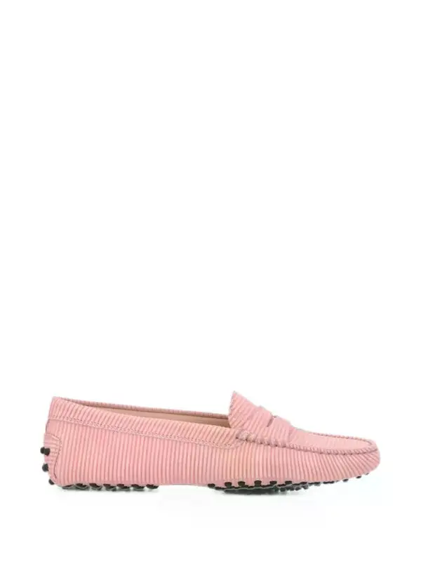 TOD'S Gommino Ribbed Loafers - Pink