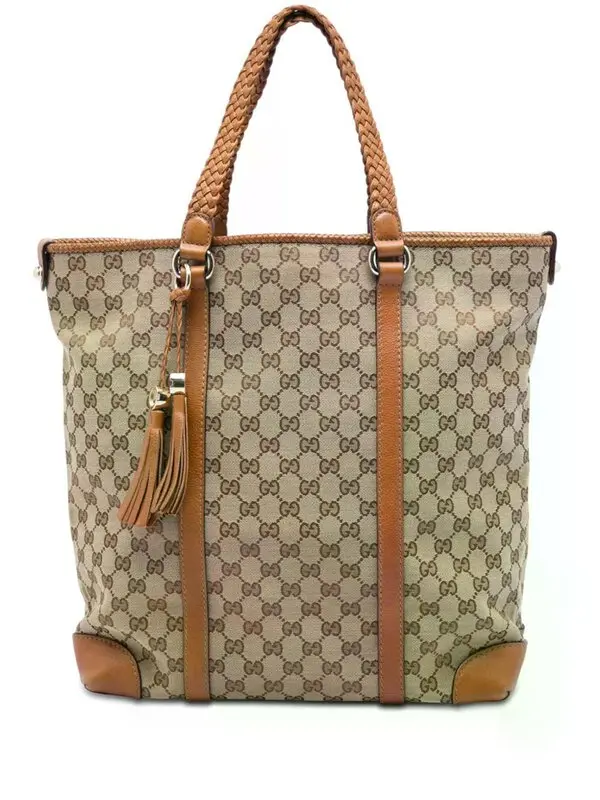 Gucci 2016-2026 Large Gg Canvas Marrakech Tote Bag - Neutrals