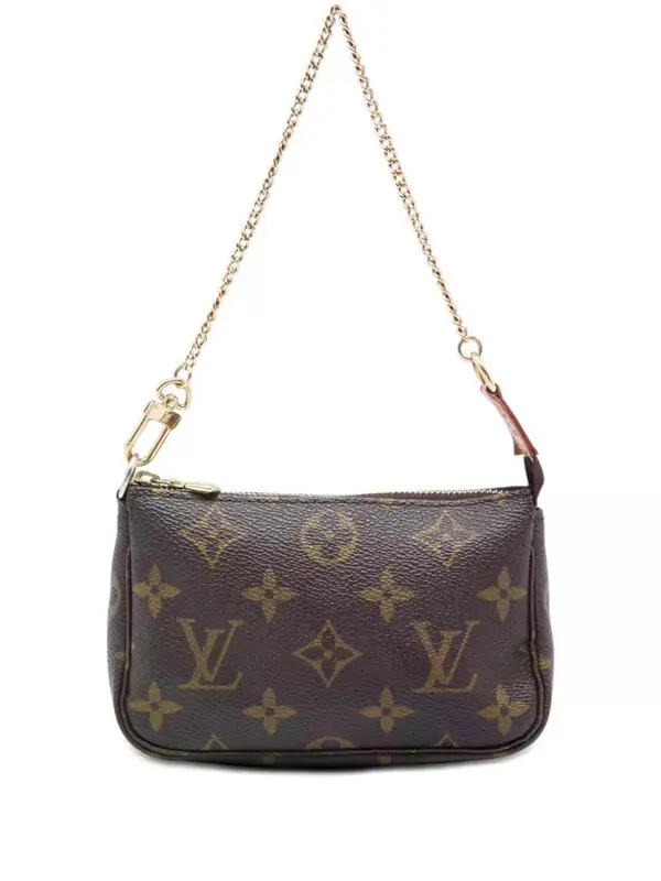 LOUIS VUITTON 2007 Monogram Mini Pochette Accessoires Handbag - Brown