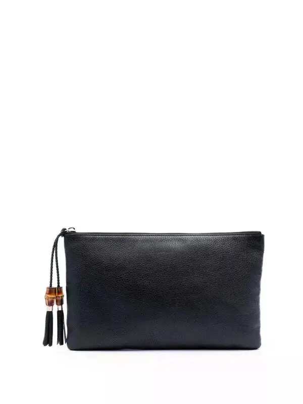 Gucci 2016-2026 Calfskin Bamboo Tassel Clutch Bag - Black