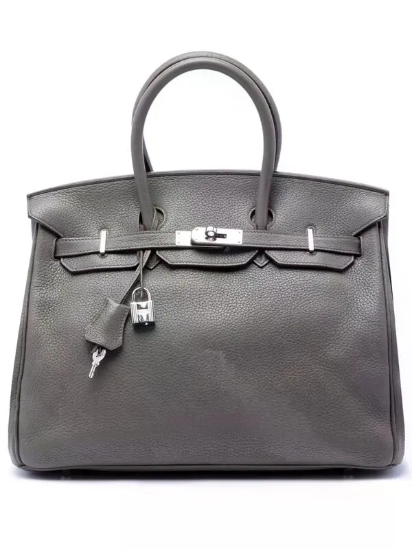 Hermès 2011-2013 Clemence Birkin Retourne 35 Handbag - Grey