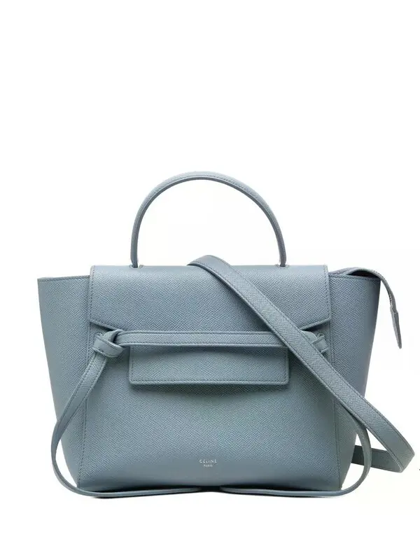 Celine 2017 Micro Grained Calfskin Belt Bag Satchel - Blue