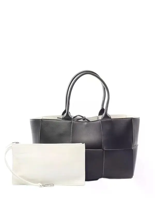 Bottega Veneta 2012-2026 Small Nappa Maxi Intrecciato Arco Tote Bag - Black