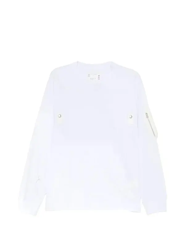 Sacai Pocket-detail Long-sleeve T-shirt - White