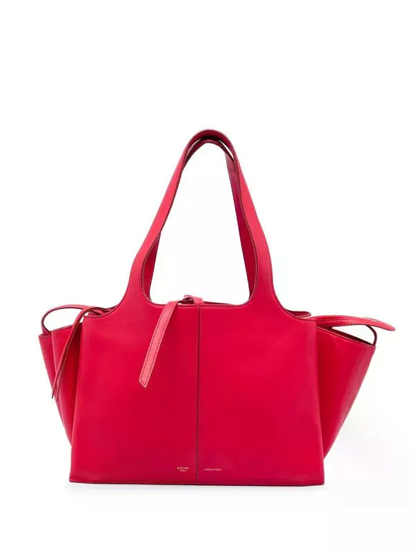 Celine 2017 Small Leather Trifold Tote Bag - Red