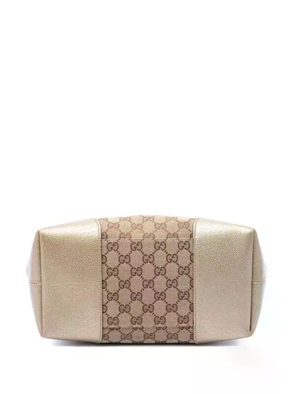 Gucci Gg Canvas Bree Fold Over Tote Satchel - Neutrals