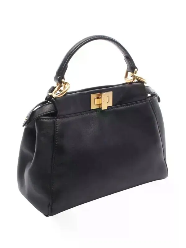 Fendi Mini Peekaboo Iconic Satchel - Black