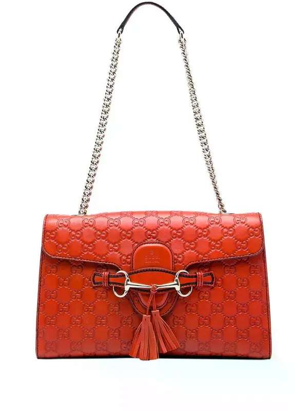 Gucci 2016-2026 Medium Guccissima Emily Shoulder Bag - Orange