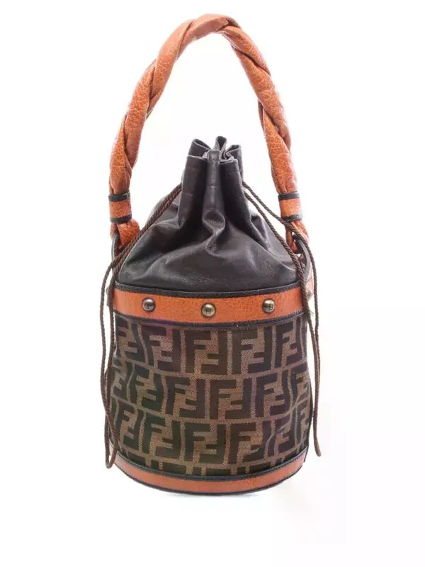 Fendi 2000-2010 Zucca Canvas Palazzo Bucket Bag - Brown