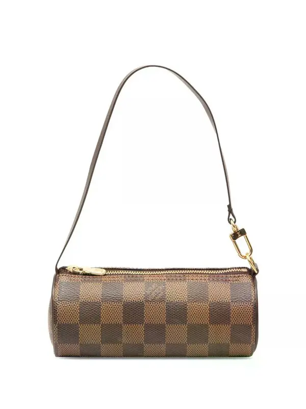 LOUIS VUITTON 1990-2010 Damier Ebene Papillon Pochette Handbag - Brown