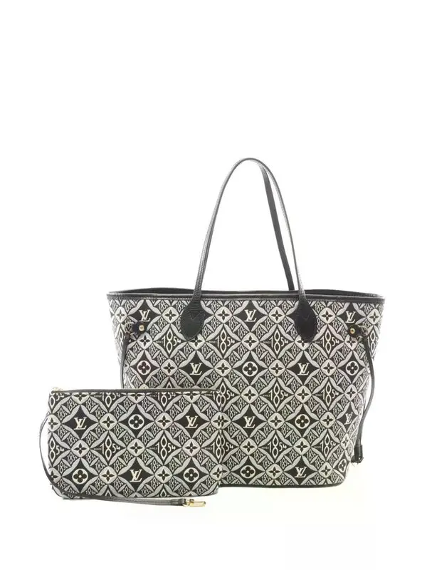 LOUIS VUITTON 2020 Monogram Jacquard Since 1854 Neverfull Mm Tote Bag - Black