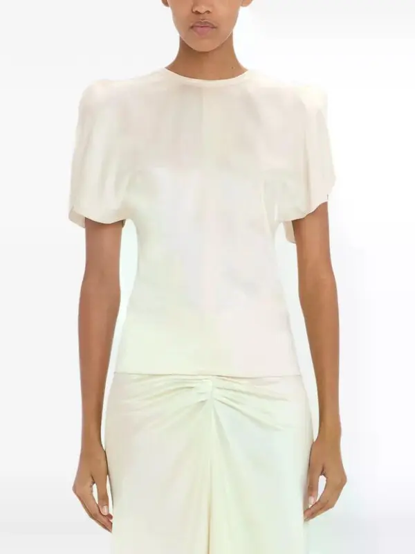 Victoria Beckham Bela Short-sleeve Blouse - White