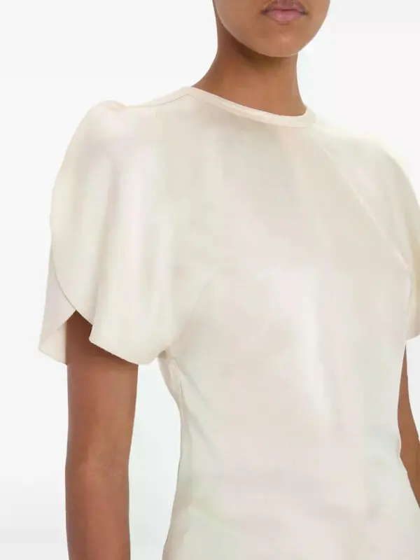 Victoria Beckham Bela Short-sleeve Blouse - White