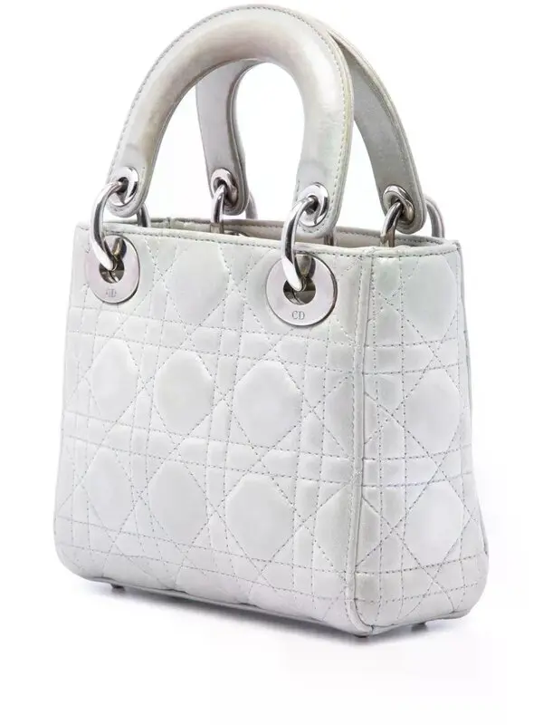 Dior Mini Lady Satchel - Silver