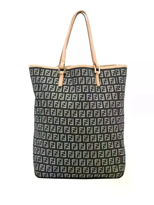 Fendi 2000-2010 Zucchino Canvas Tote Bag - Grey
