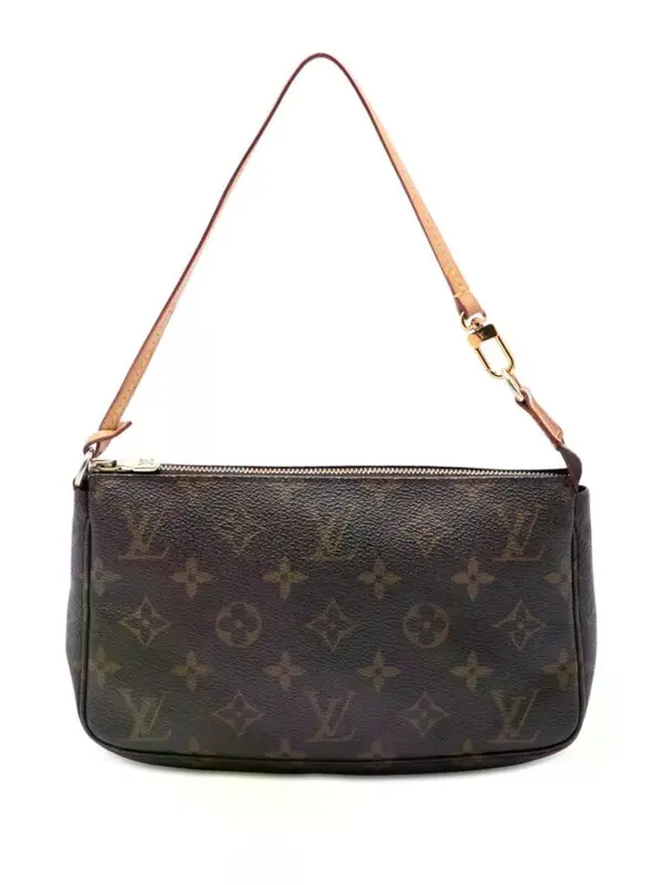 LOUIS VUITTON 2000 Monogram Pochette Accessoires Shoulder Bag - Brown