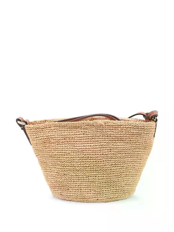 Loewe 2010-2026 Paulas Ibiza Anagram Raffia Pochette Crossbody Bag - Neutrals