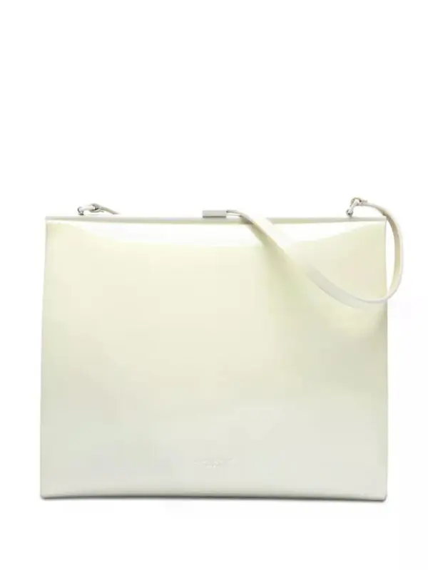 Saint Laurent 2023 Vinyl Le Anne Marie Shoulder Bag - White