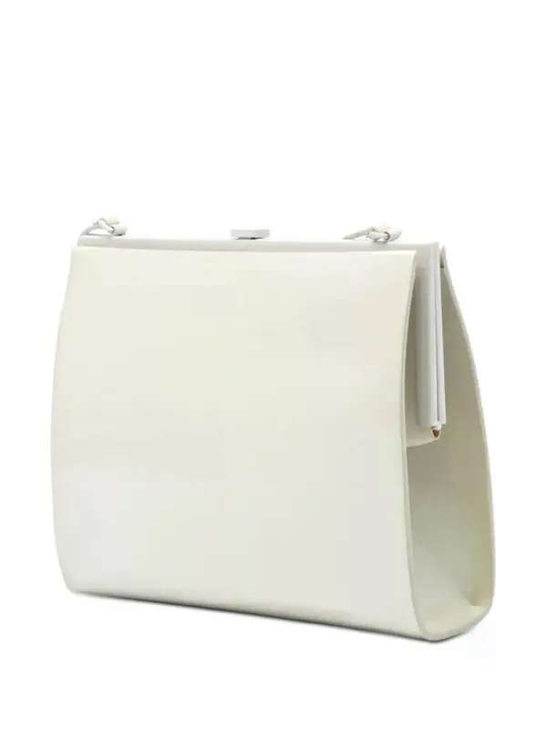 Saint Laurent Vinyl Shoulder Bag - White