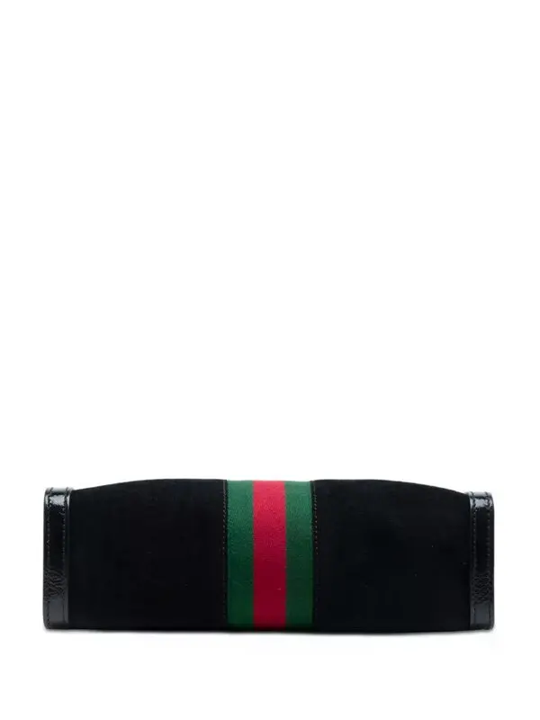 Gucci Ophidia Small Suede Web Chain Crossbody Bag - Black