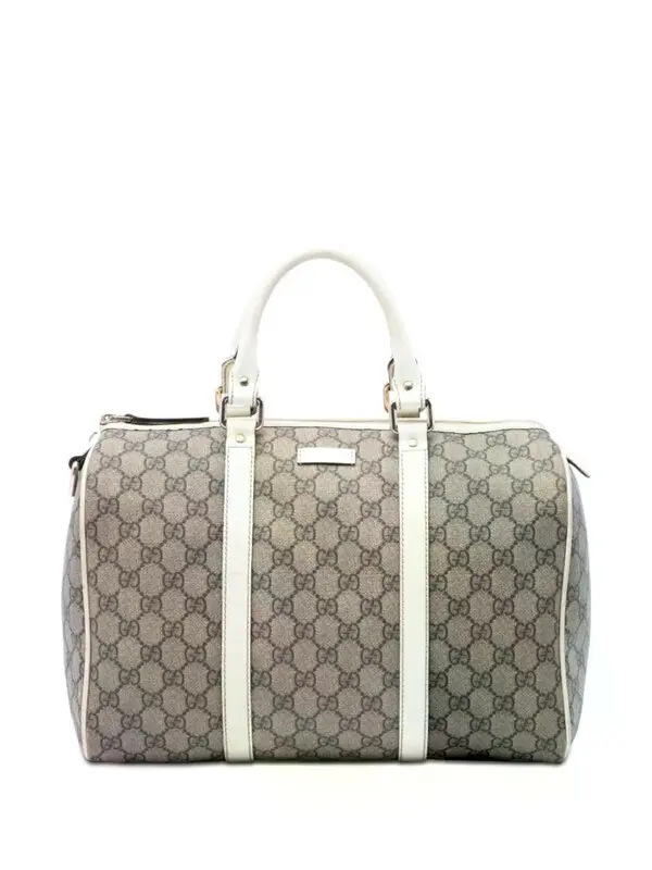 Gucci 2016-2026 Medium Gg Supreme Joy Boston Bag - White