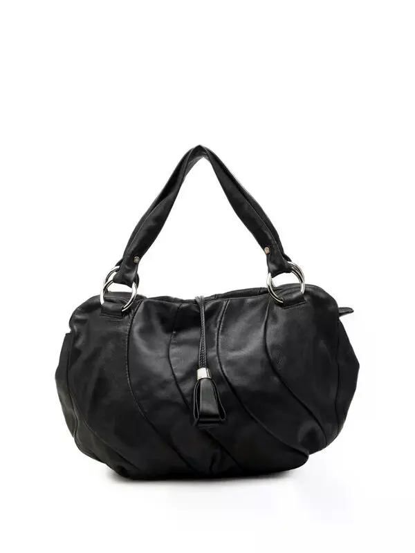 Celine 2008 Calfskin Pleated Bittersweet Hobo Bag - Black