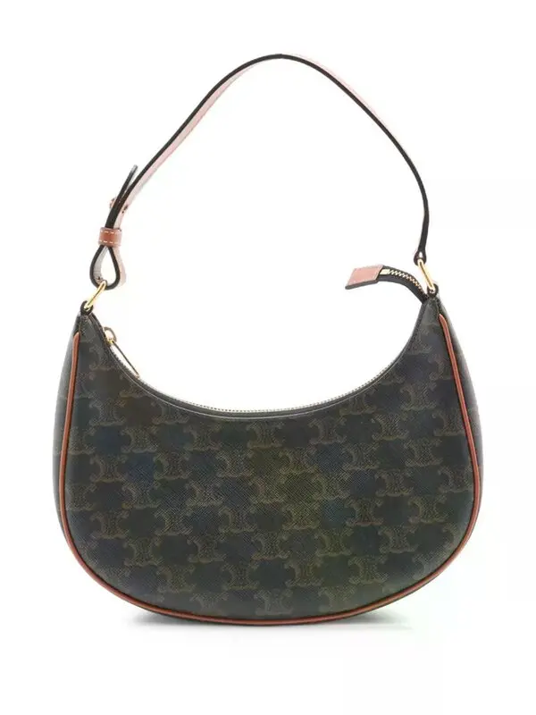 Celine 2020-2022 Mini Triomphe Coated Canvas Ava Shoulder Bag - Brown