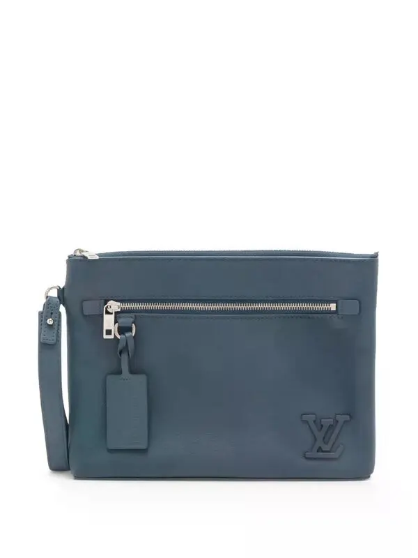 LOUIS VUITTON 2021-2026 Aerogram Takeoff Ipad Pouch Clutch Bag - Blue