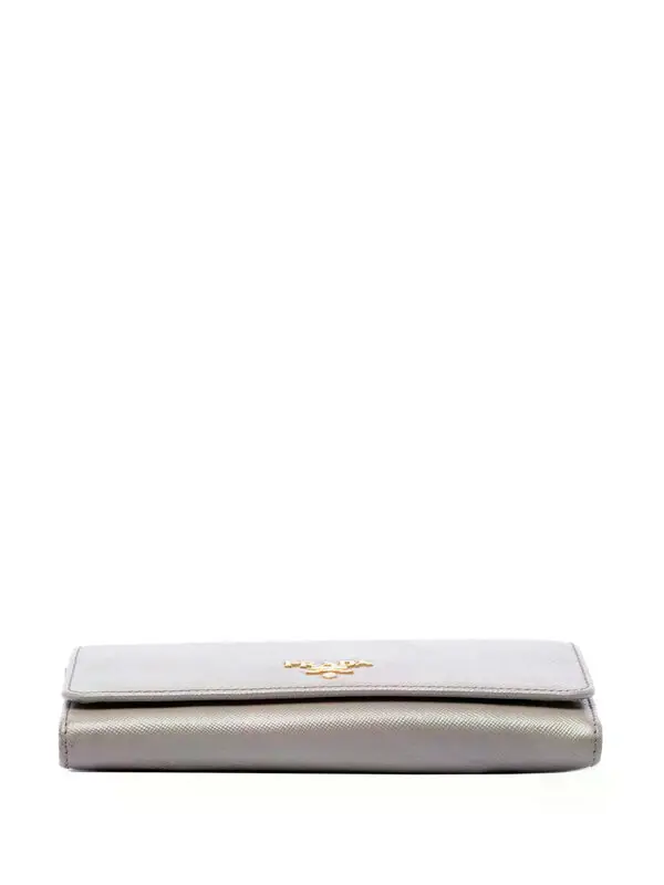 Prada Saffiano Leather Wallet On Strap Crossbody Bag