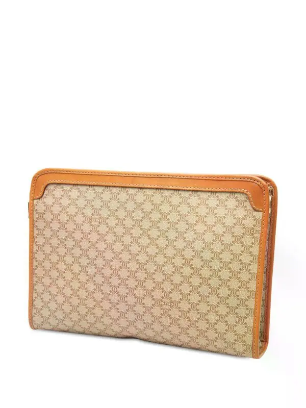 Celine 2007 Macadam Coated Canvas Clutch Bag