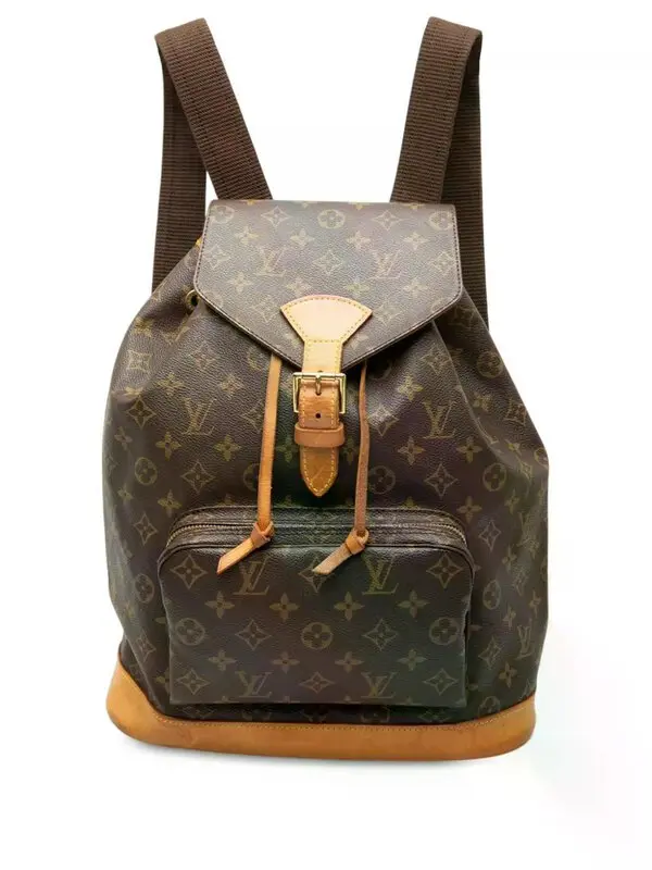 LOUIS VUITTON 1996 Monogram Montsouris Gm Backpack - Brown