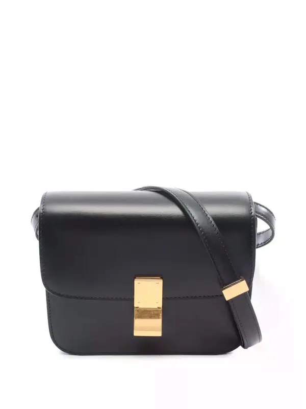 Celine 2000-2026 Small Calfskin Classic Box Crossbody Bag - Black