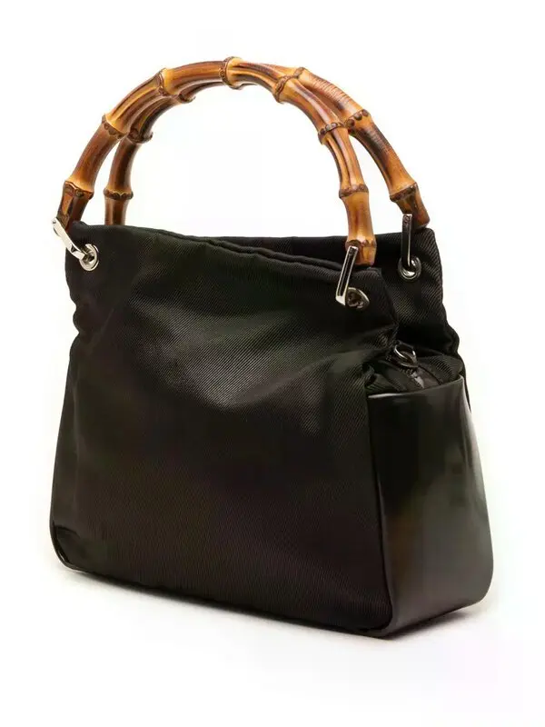 Gucci Nylon Bamboo Handbag