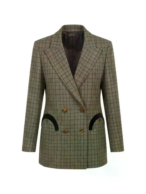 BLAZÉ MILANO Checked Double-breasted Blazer