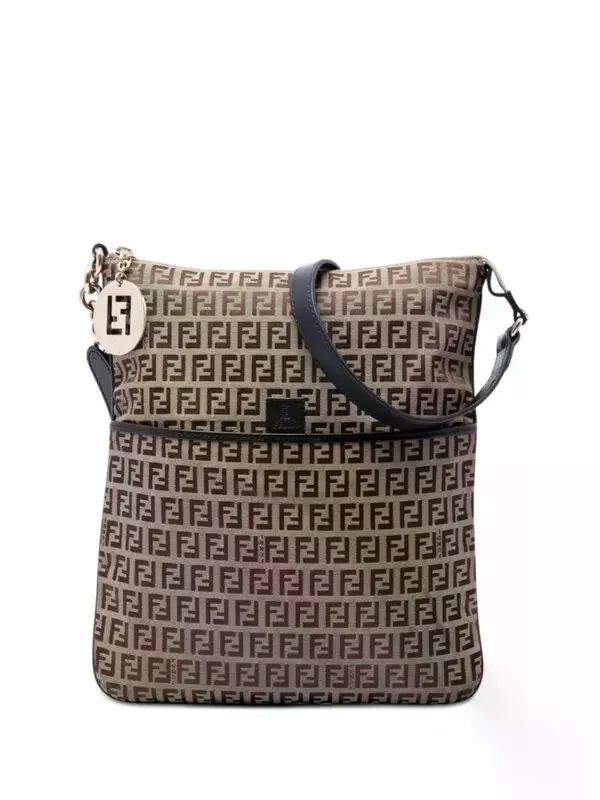Fendi 2000-2010 Zucchino Canvas Crossbody Bag - Neutrals