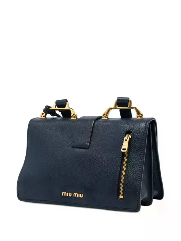 Miu Miu Goatskin Madras Crossbody Bag