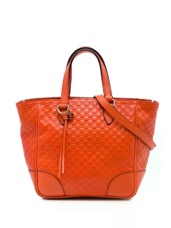 Gucci 2016-2026 Small Microguccissima Bree Satchel - Orange